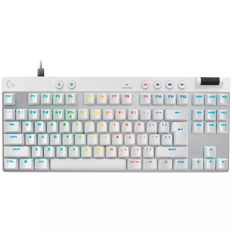 LOGITECH G PRO X TKL RAPID Gaming Keyboard – WHITE – US INT’L – USB – EMEA28i-935 –