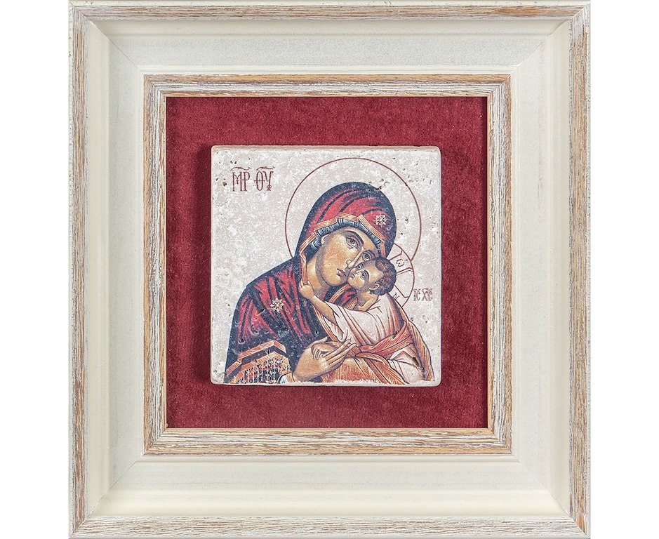Presveta Bogorodica i gospod Isus Hrist - ikona na kamenu