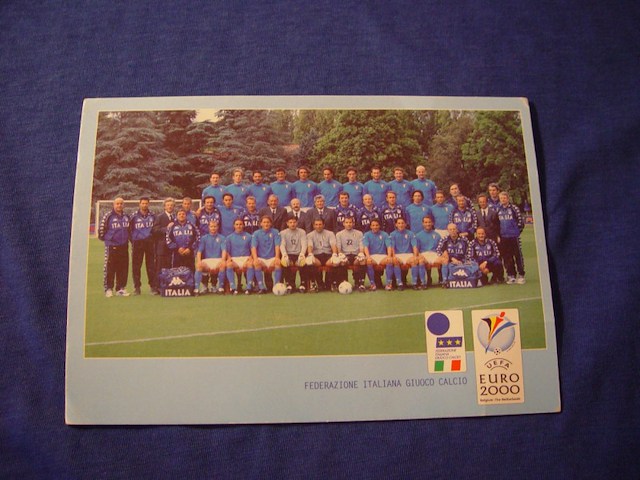 razglednica fudbaleri Italije na UEFA EURO 2000