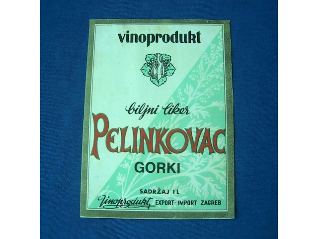 etiketa Pelinkovac Gorki