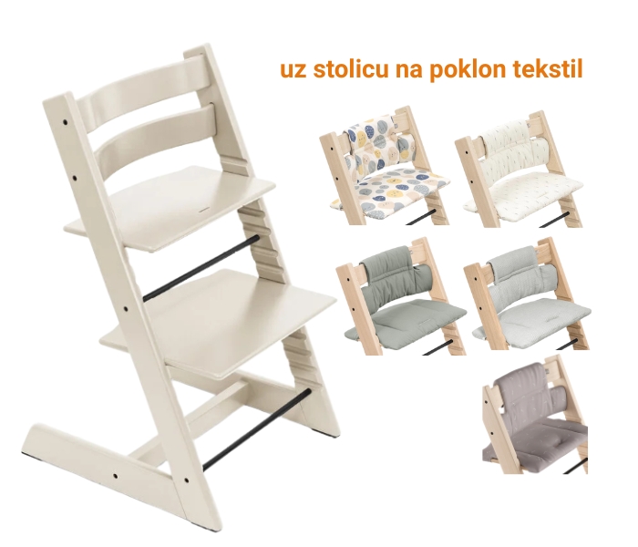 STOKKE TRIPP TRAPP STOLICA (HRANILICA) - VANILLA WHITE