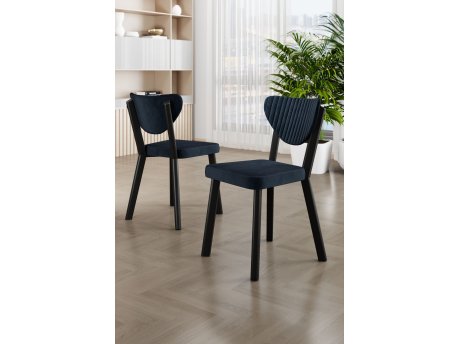 HANAH HOME Set stolica (4 komada) Arfe Anthracite Black