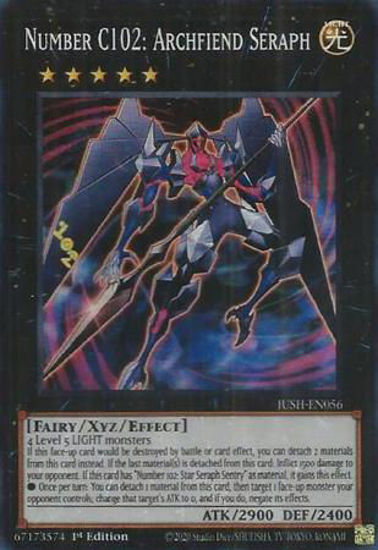 Number C102: Archfiend Seraph - JUSH-EN056 - Super Rare 1st Edition
