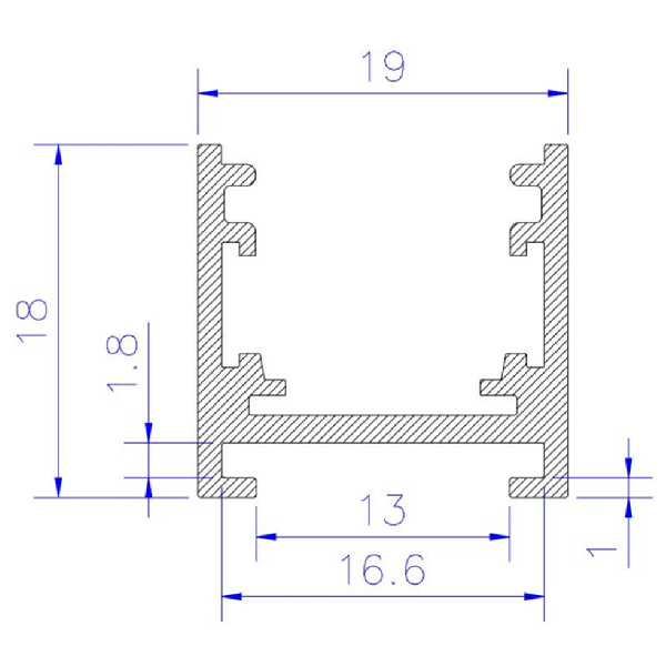 LT12H-10 SOLVO NADGRADNA ŠINA ZA MAGNETNU RASVETU, šampanj, 1m, 48V