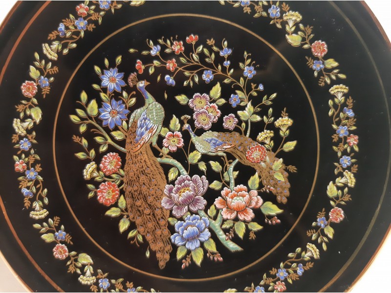 "HAND MADE 24KARAT GOLD" VRHUNSKI UKRAS TANJIR