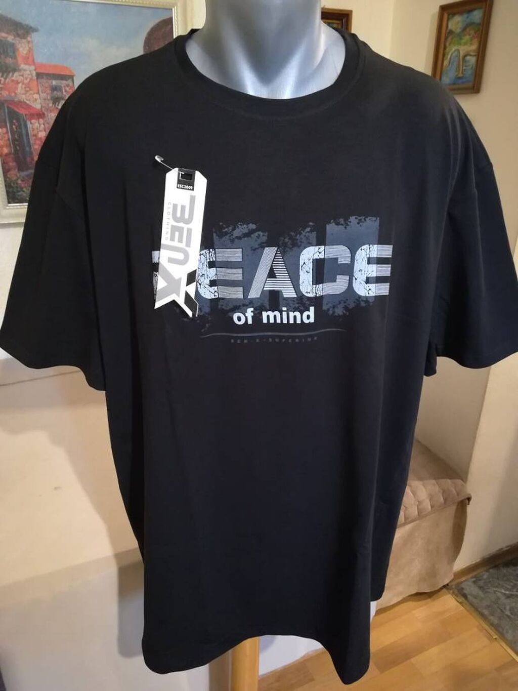 Majica na kratke rukave, 4XL (EU 60), bоја - Crna, Pamuk