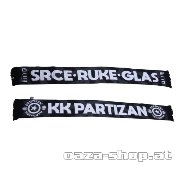 Šal KK Parizan "Srce ruke glas" crni