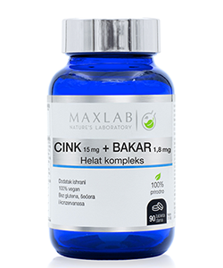 MAXLAB Zinc + Bakar
90 tableta