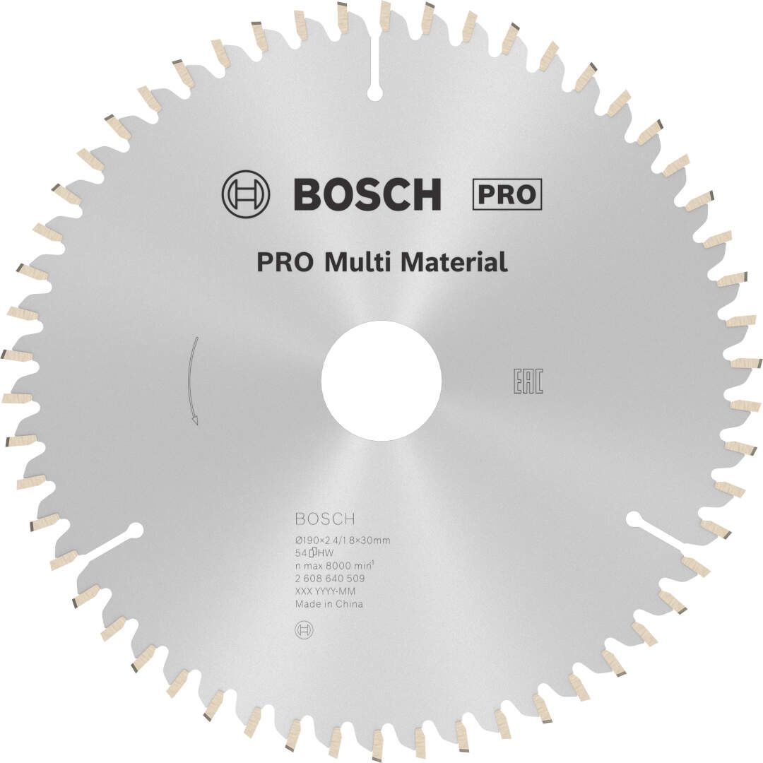Bosch PRO Multi Material list kružne testere 190x2.4x30 mm 54z HLTCG max 8.000 o/min 2608640509ID: EK000724365