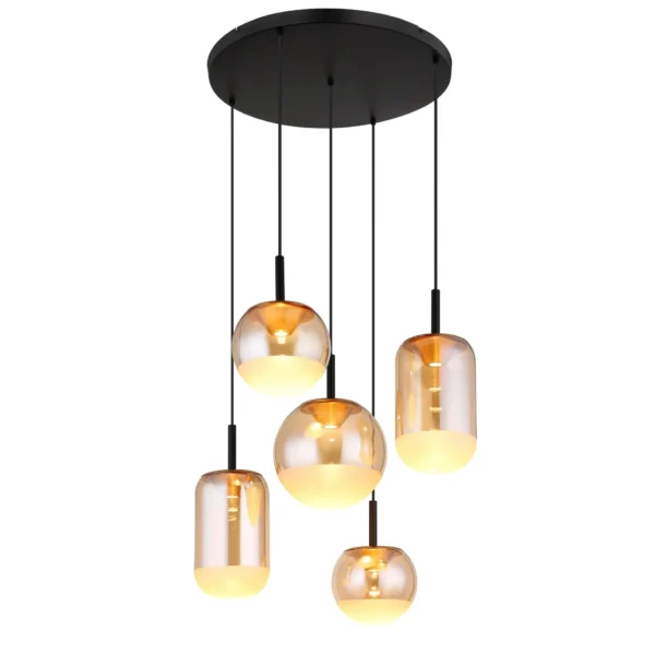 Lusteri i Visilice | Globo Severin 16057-5H – Crna