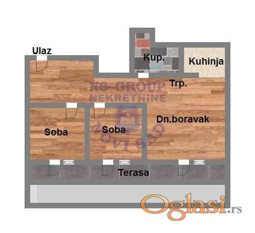 Na prodaju dvoiposoban stan - 57m2
