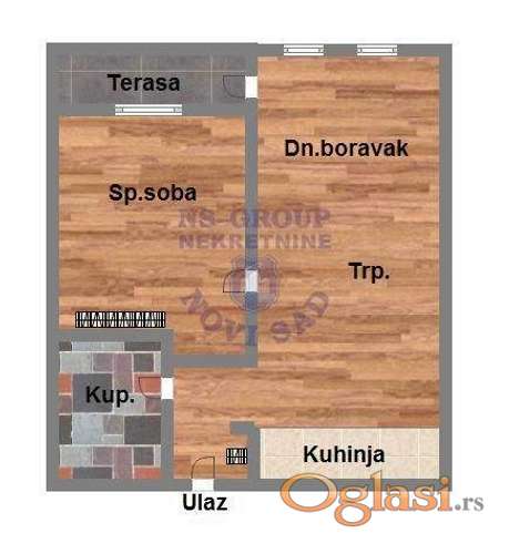 Dvosoban stan u izgradnji, 42m2, Trandžament