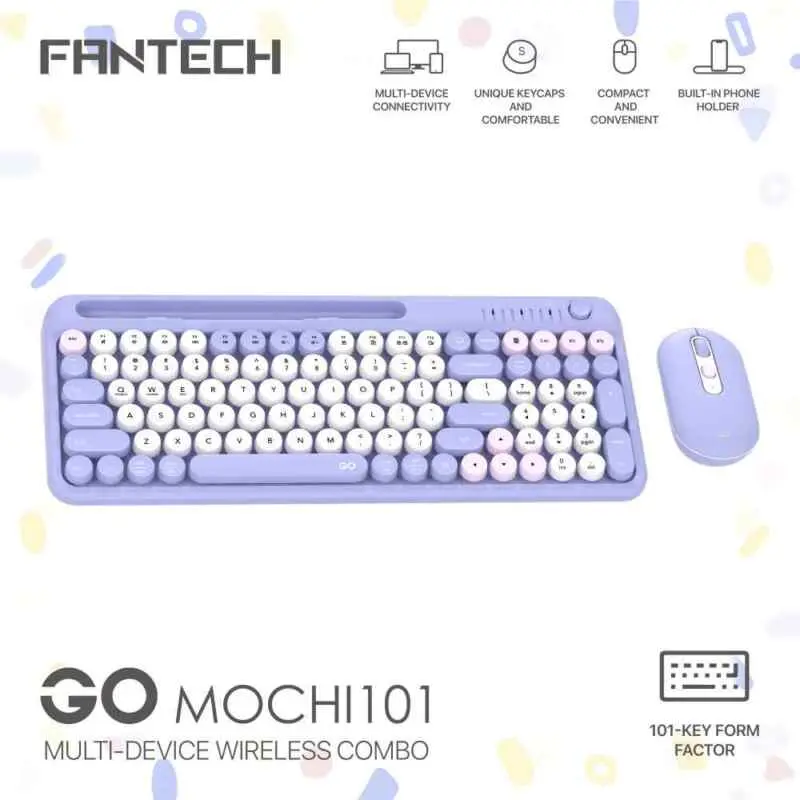 Combo mis tastatura Bežični Fantech WK-899 GO mochi101 ljubicasta