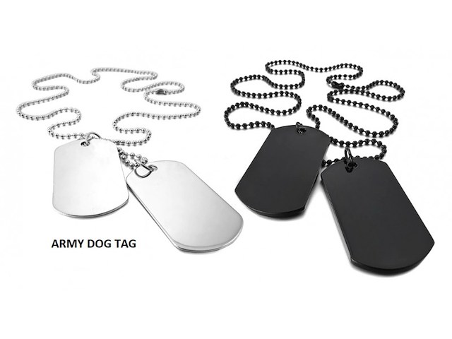 Dog Tag Army Ogrlica Sa Plocicom Model 10