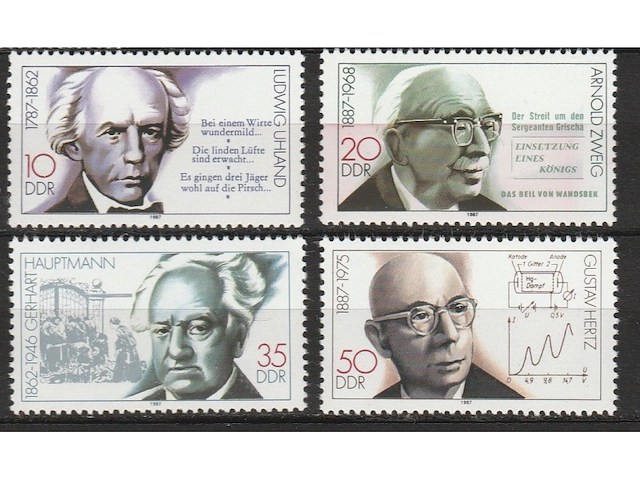 DDR - 1987 - Famous Personalities - MNH