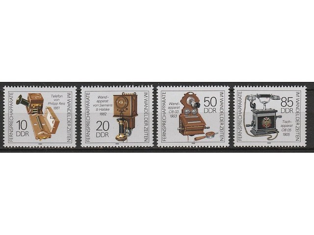 DDR - 1989 - Telephone Sets Through the Ages - MNH