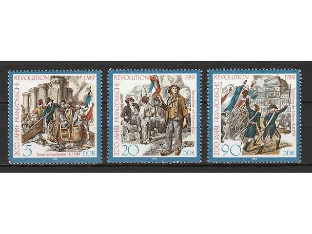 DDR - 1989 - Bicentenary of the French Revolution - MNH