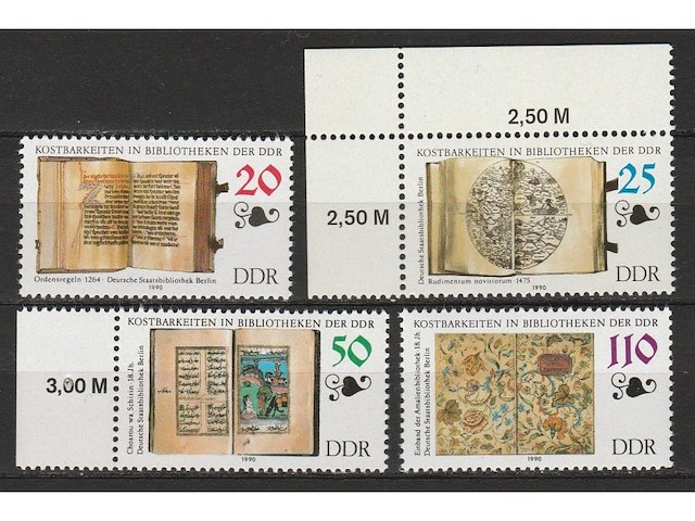 DDR - 1990 - Treasures in Libraries of the GDR