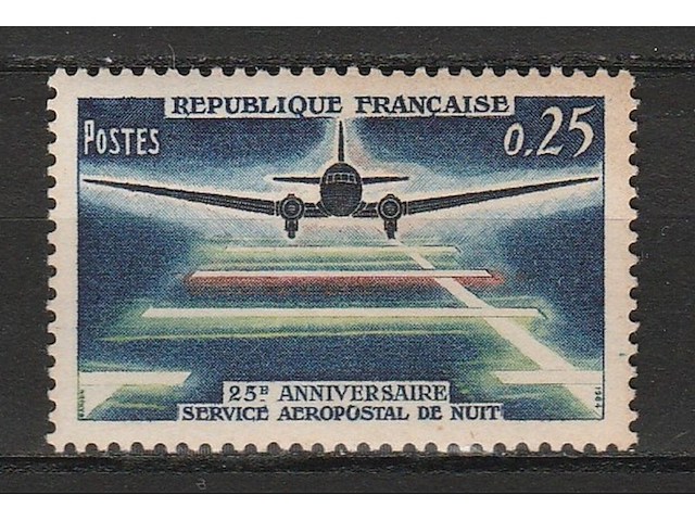 Francuska, France - 1964 - Night Airmail Service - MNH