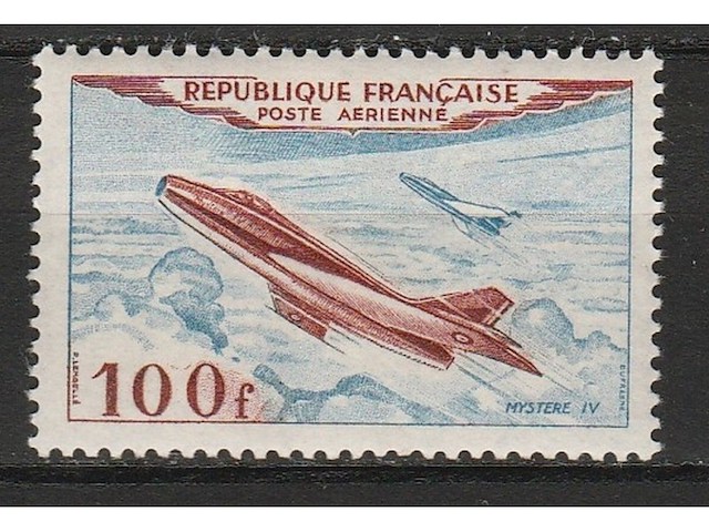 Francuska, France - 1954 - Dassault Mystere IV - MNH