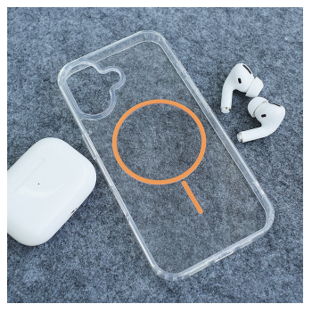 Maska Mag Case Clear Slim za iPhone 16 narandzasta