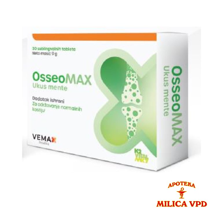Osseomax 30 sublingvalnih tableta – ukus mente