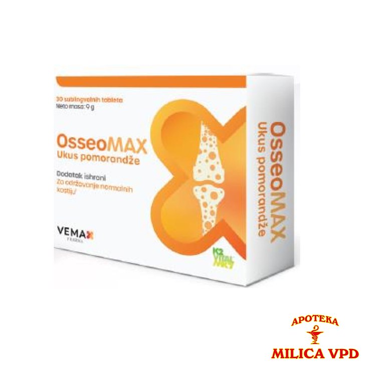 Osseomax 30 sublingvalnih tableta – ukus pomorandža