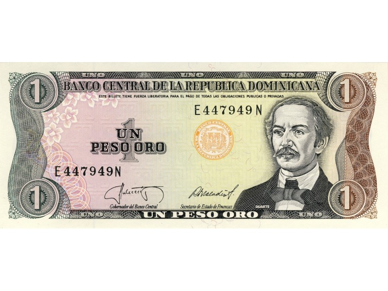 Dominikana. 1 peso (1987). P#126. UNC PRESS