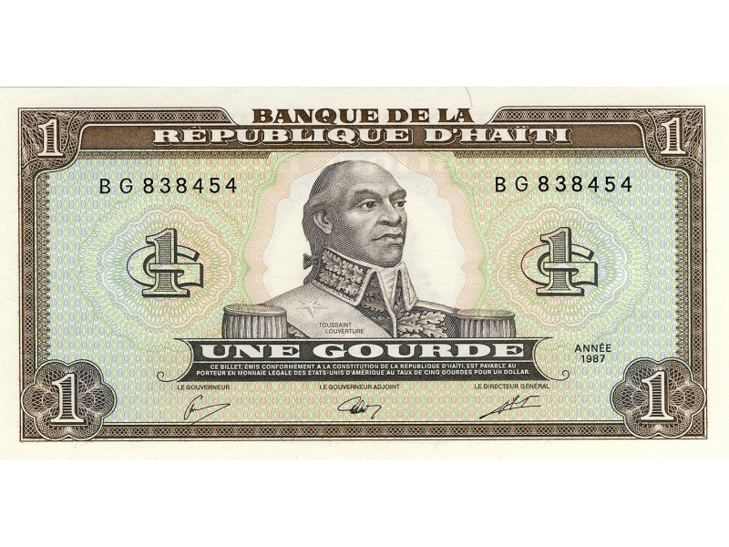 Haiti. 1 Gourde (1987). P#245. UNC PRESS