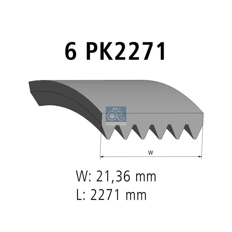 Klinasti rebrasti kaiš DT Spare Parts 4.80707
