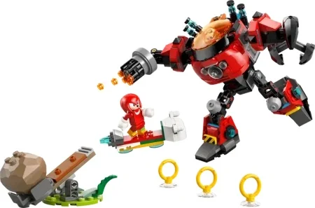 Lego knuckles vs dr eggman egg crusher mech ( LE77005 )
