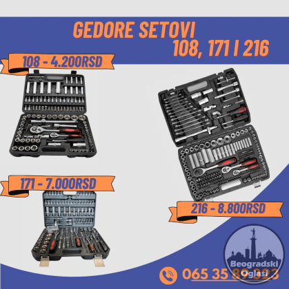 Gedore Setovi 108,171 i 216