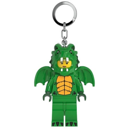 Lego Minifigure privezak za ključeve sa svetlom: Devojka u kostimu zelenog zmaja ( LGL-KE224H )