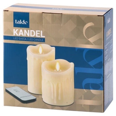 Takk kandel led sveća bela set 2k kengur ( 720351 )