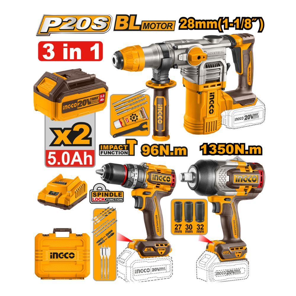Ingco Aku set alata 3/1 COSLI250281E