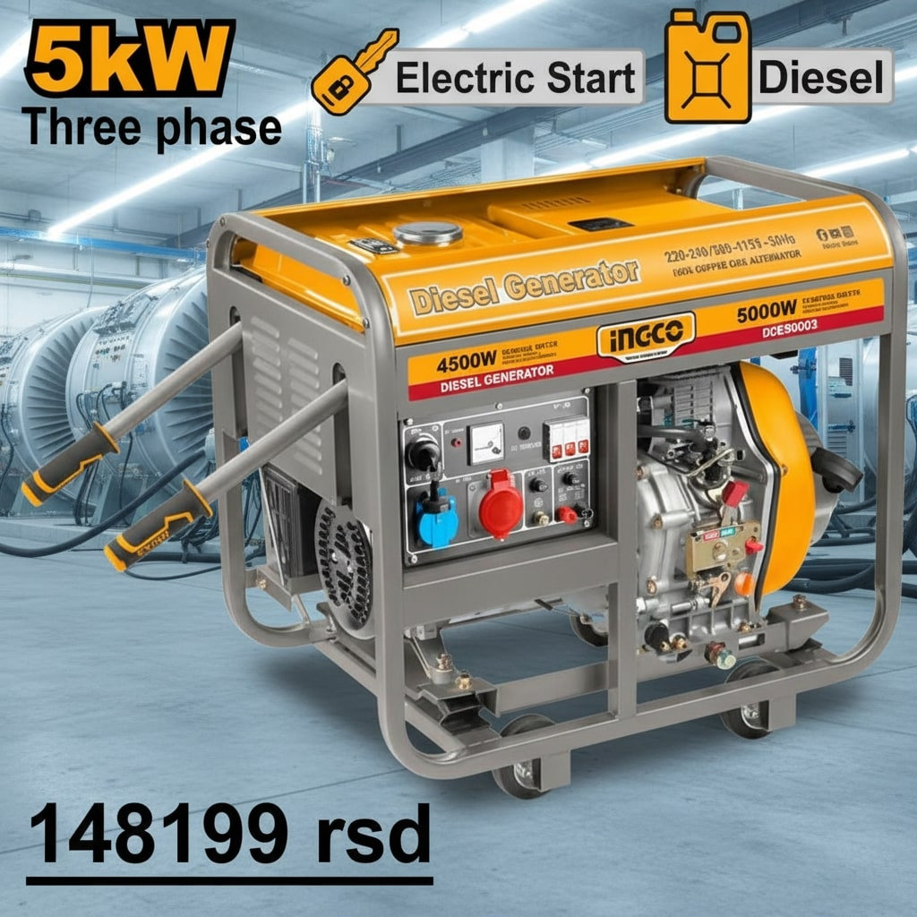 Ingco Dizel generator 5KW GDE50003