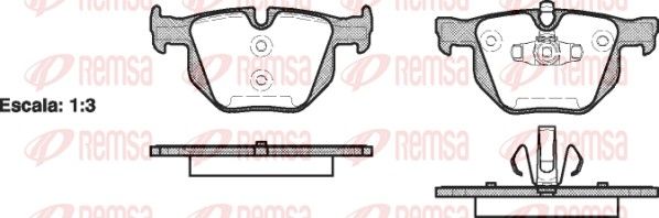 Komplet pločica, disk-kočnica REMSA 0381.70