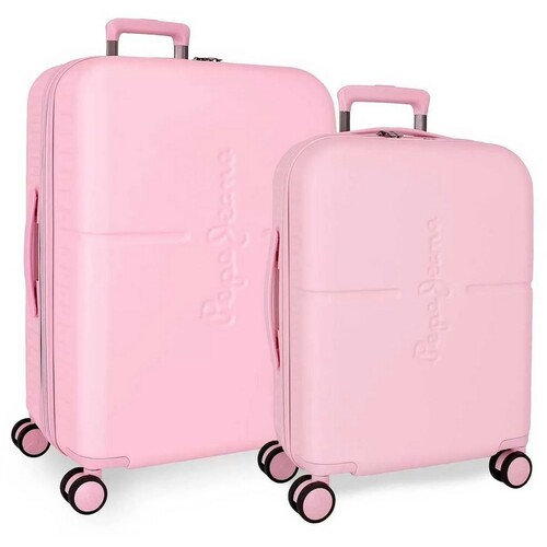 PEPE JEANS HIGHLIGHT ABS Set kofera 2/1 sa 4 tockica light pink