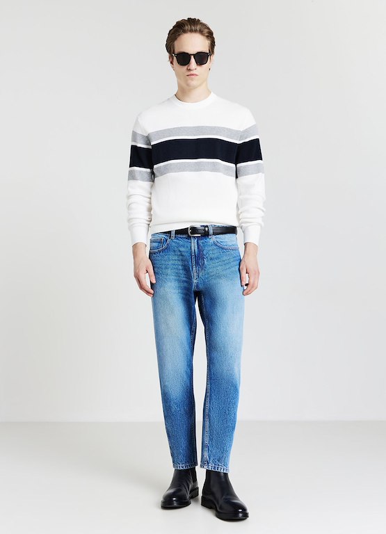 CREW NECK JUMPER WITH STRIPES BELA VUNA