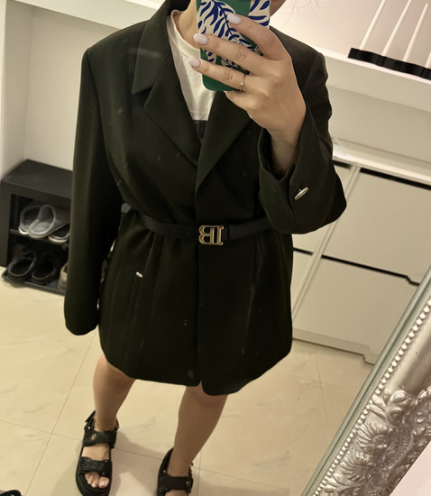 Hucke Oversize sako maslinasto zeleni