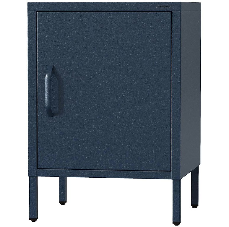 Mia moderni tamnoplavi metalni nocni stocic 42,4x40x59,5