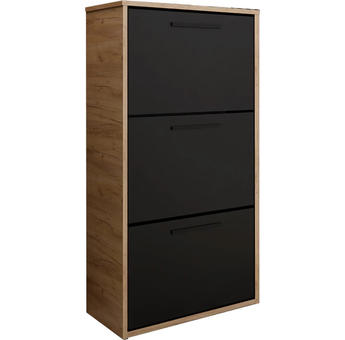Asper ormaric za cipele 3vrata viseci 59x24x114,6 natur/crni