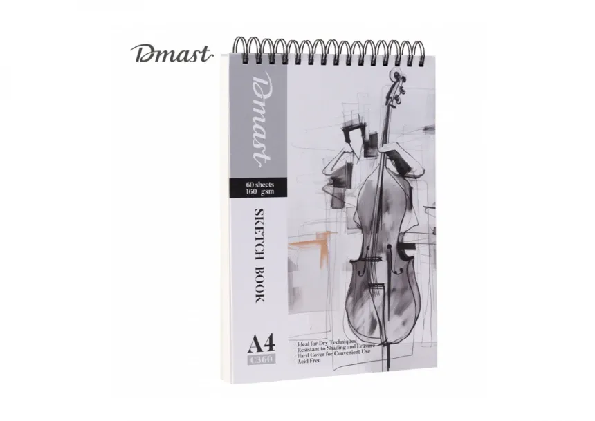 BLOK ZA CRTANJE DELI DMAST PEBEO SKETCH BOOK A4, 60 LISTA, 160g PAPIR EC360