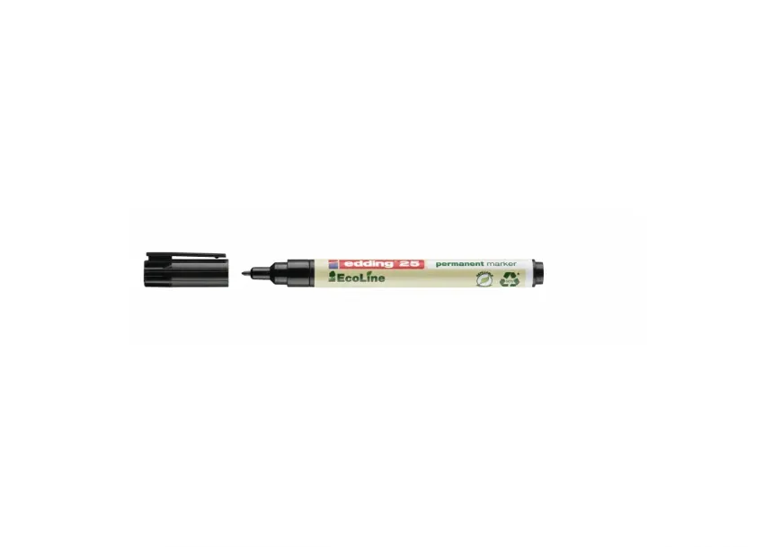 Marker permanent E-25 EcoLine 1mm, zaobljeni Edding crna 08M25B