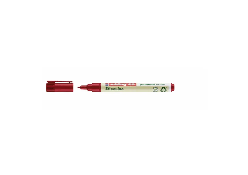 Marker permanent E-25 EcoLine 1mm, zaobljeni Edding crvena 08M25D