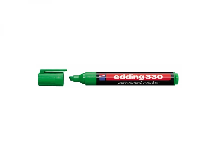 Marker permanent 330 1-5mm, kosi vrh Edding zelena 08M330F