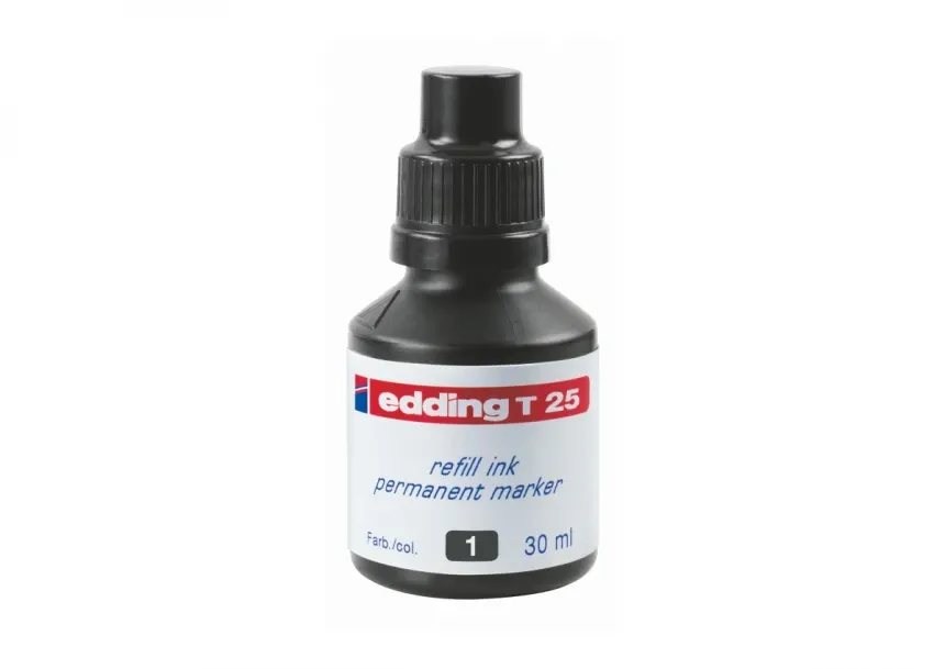 Refil za markere E-T25, 30ml Edding crna 08MM09B