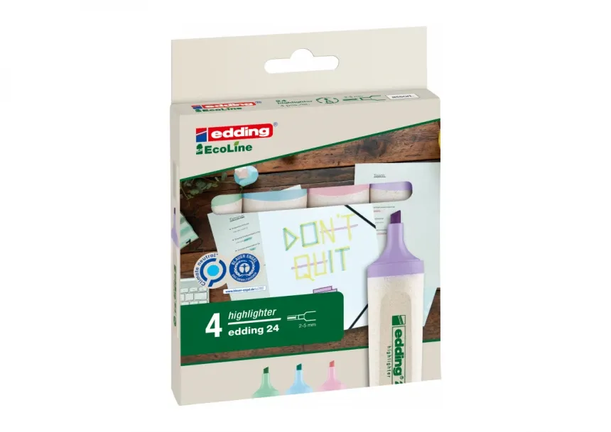 Signiri E-24 EcoLine pastel 2-5mm, set 1/4 Edding sortirano 08SG24PQ