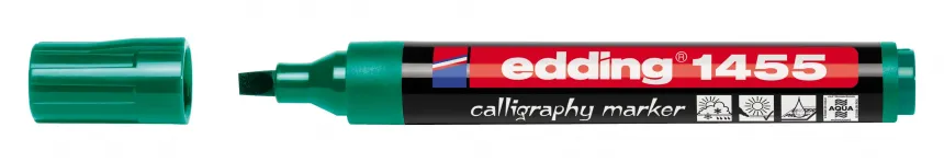 Permanent kaligrafski marker E-1455 1-5mm Edding zelena 08M1455F