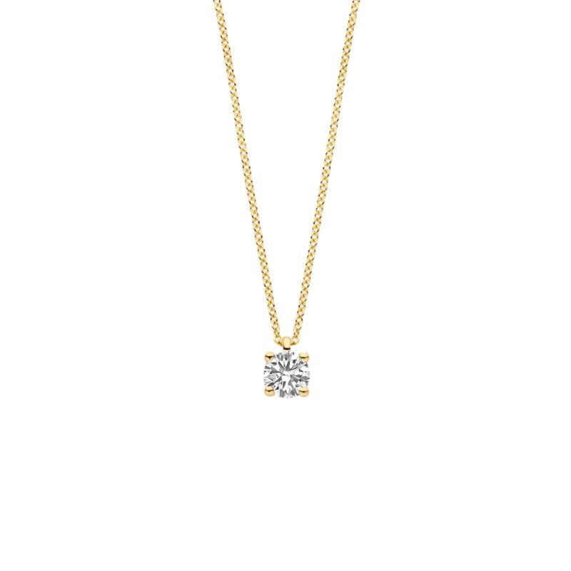 Blush Birthstone Ogrlica sa dijamantom – kamen rođenja za april
